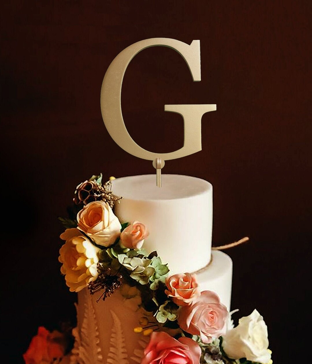 Letter G Wedding Cake Topper, Cake Topper, Unique Cake Topper, Monogram ...
