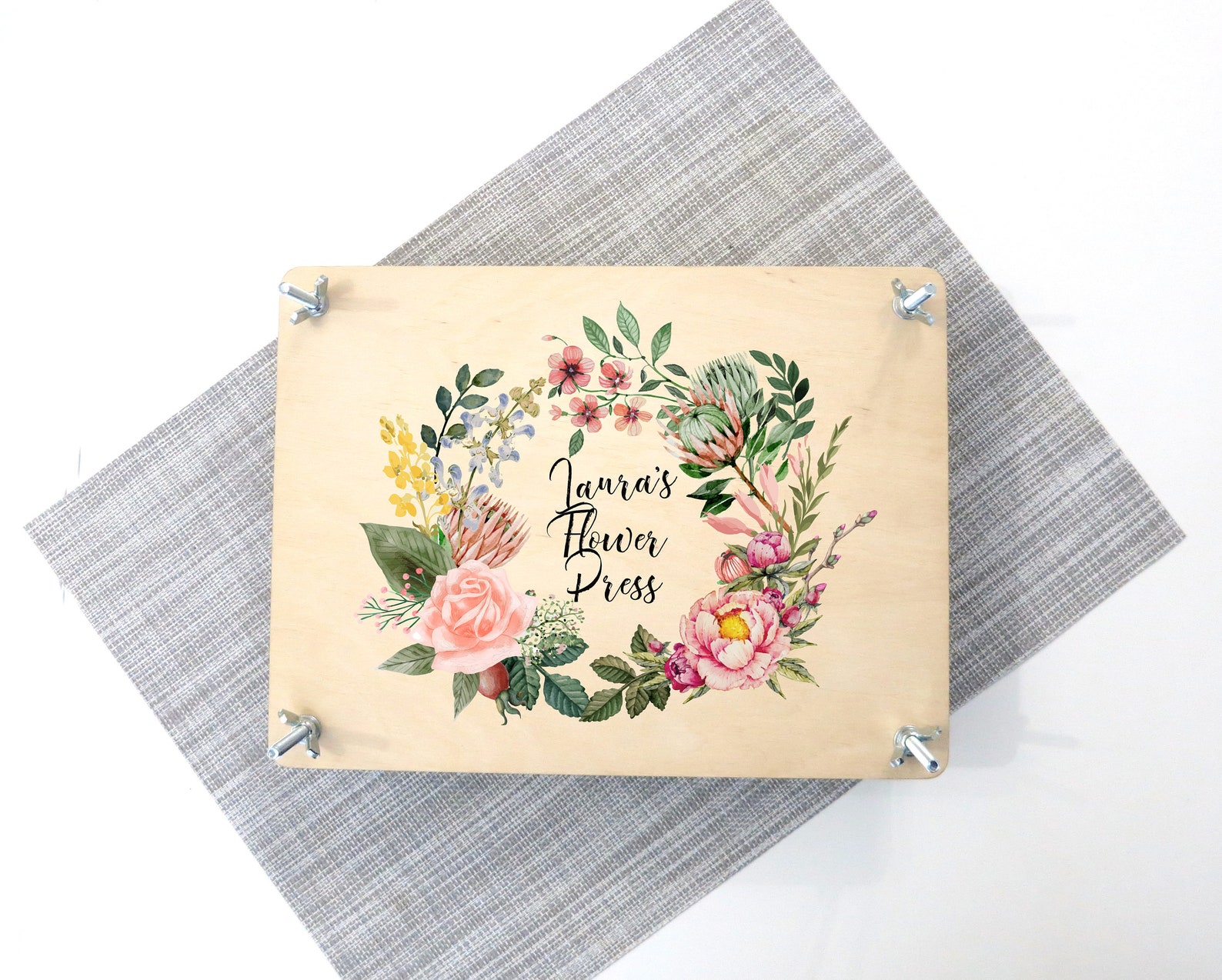 Flower Plants Press Kit Botanical Flower Press Personalized - Etsy