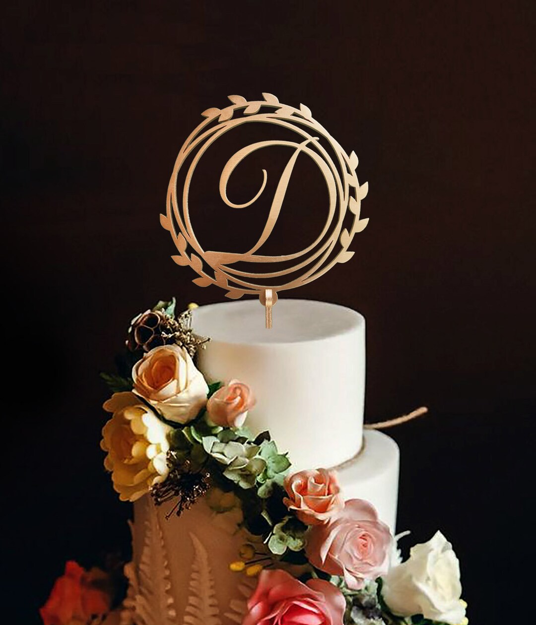 Wedding Cake Topper Letter D Cake Topper Anniversary Cake - Etsy