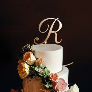 Wedding Cake Topper, Letter C Cake Topper, Gold Cake Topper, Monogram ...