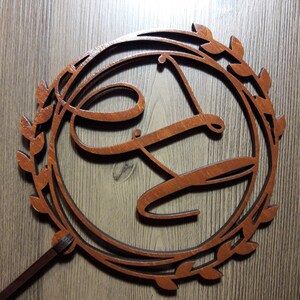 Monogram Cake Topper Letter E Wood Cake Topper Wedding Cake - Etsy