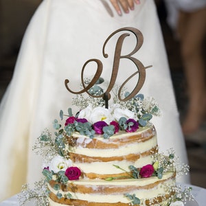 Wedding Cake Topper, Letter C Cake Topper, Gold Cake Topper, Monogram ...