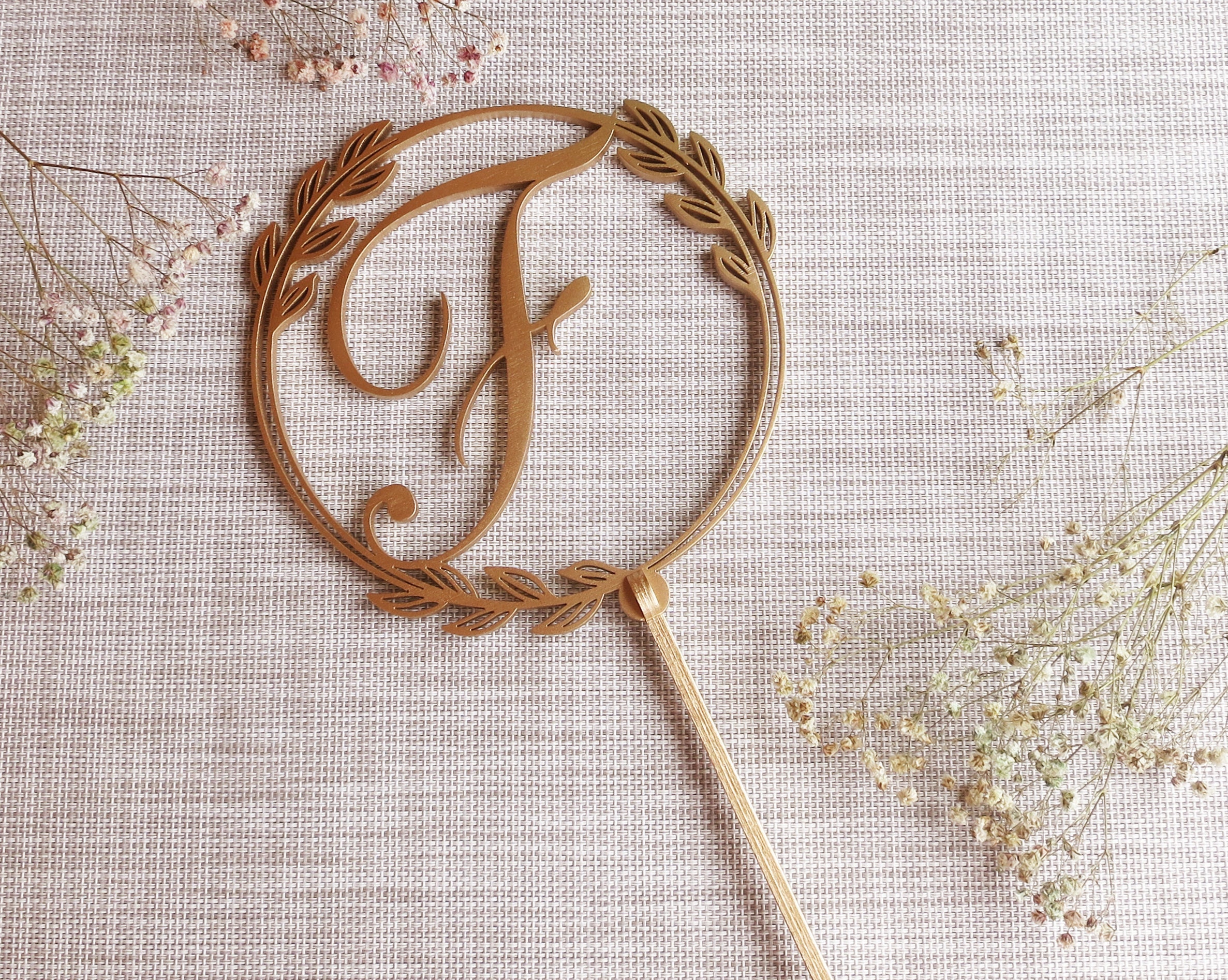 Letter F cake topper silver Single letter cake topper gold | Etsy