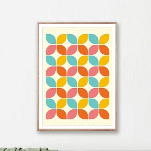 Retro Printable, Vintage Style Poster, Mid Century Modern, Muted Colors ...