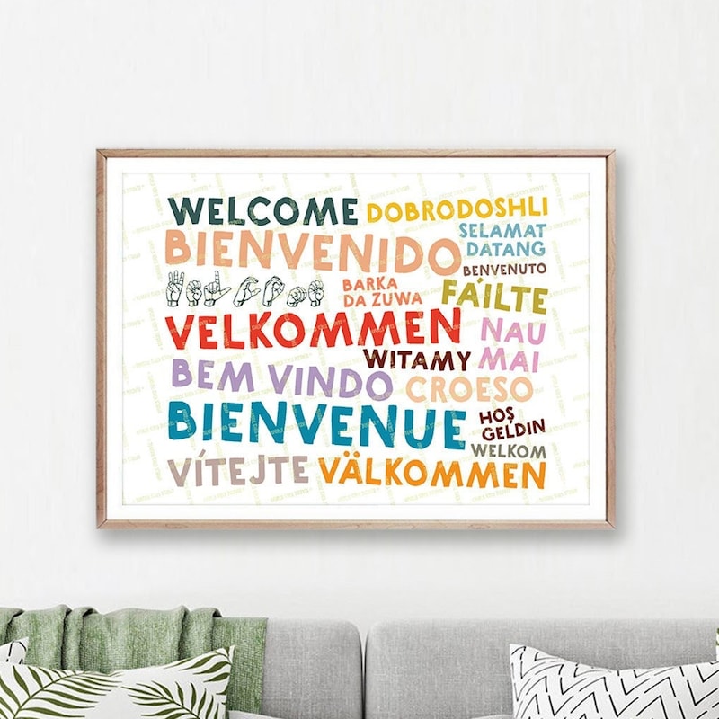 Welcome Languages - Etsy