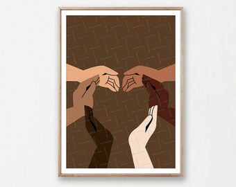 Diversity Wall Art Equality Prints End Racism Wall Decor - Etsy UK