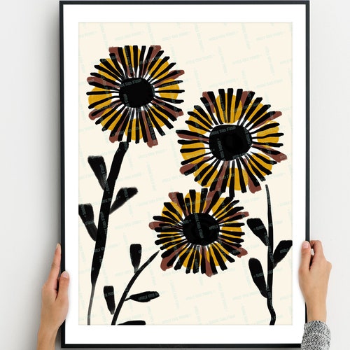 Black Background Botanical Print Dark Botanical Prints Black | Etsy