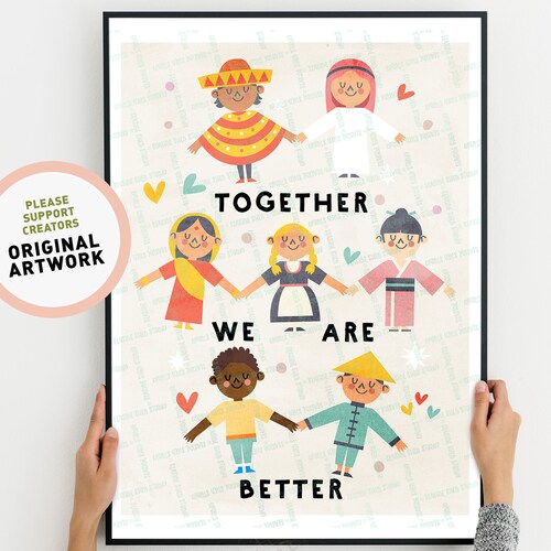 Children of the World Poster Better Together Print Nursery - Etsy