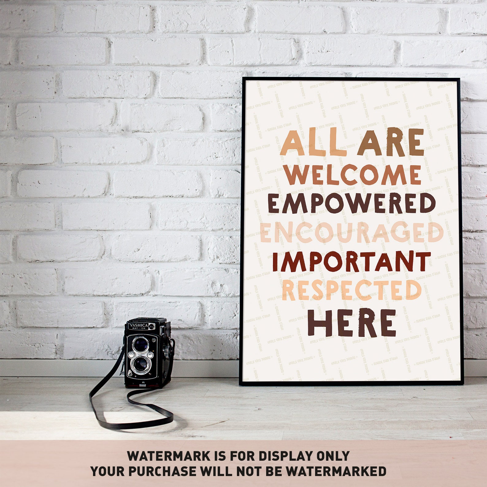 All Are Welcome Here Inclusion Printable Poster Classroom - Etsy