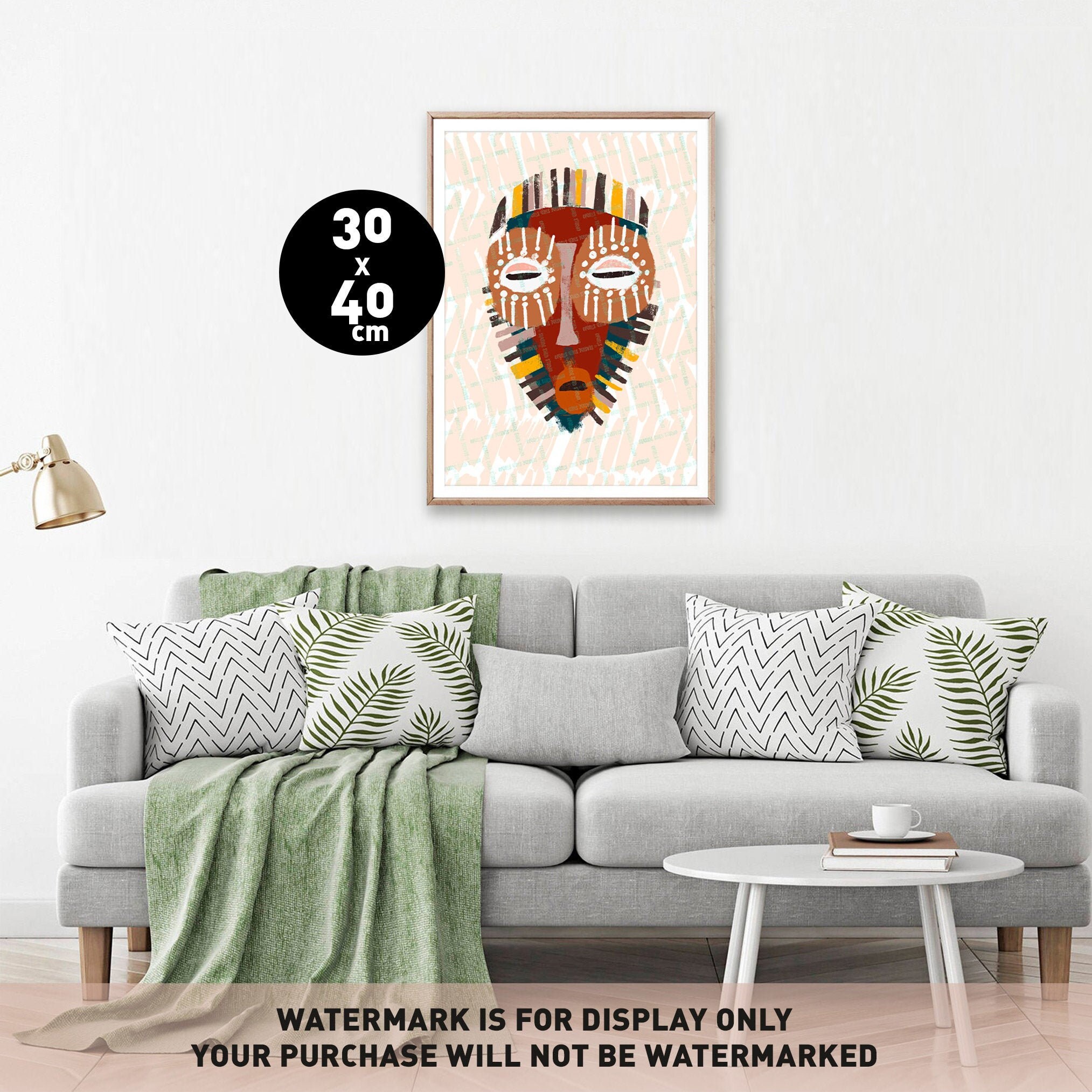 African Mask Print Wall Art Download Ethnic Home Art Boho | Etsy