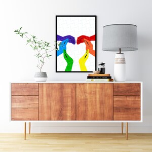 Pride Love Print, Inclusion Wall Art, LGBTQ Equality, LGBT Prints ...
