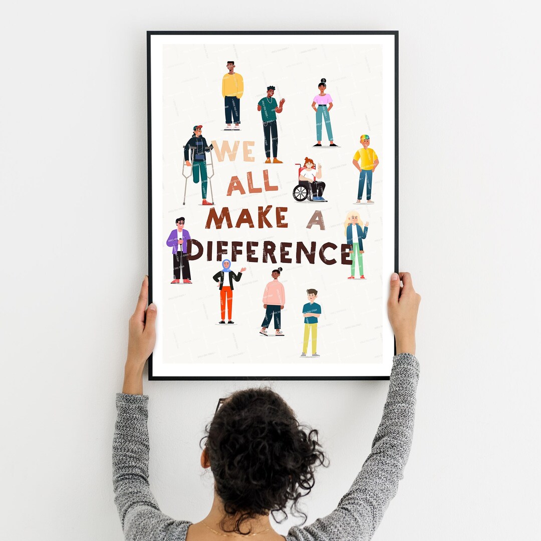 Equality Diversity Classroom Poster, Inclusion Art (digital Download ...