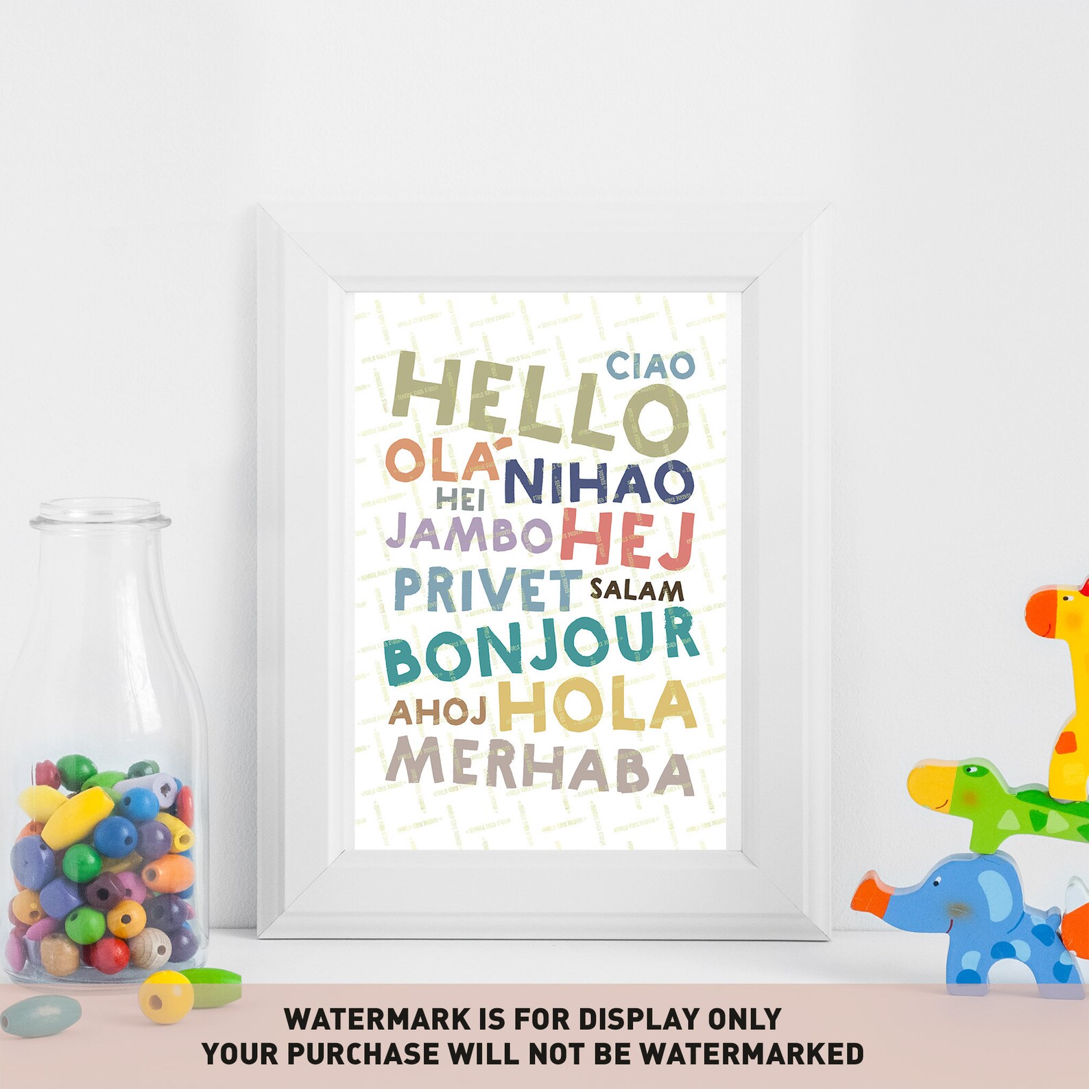 Hello in Different Languages Hello Hola Printable Poster | Etsy