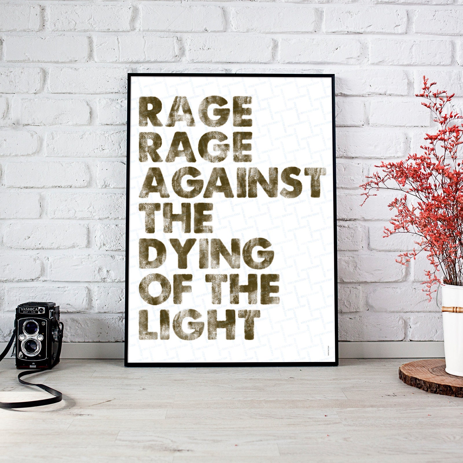 Dylan Thomas Print Poem Wall Decor Literary Gifts | Etsy