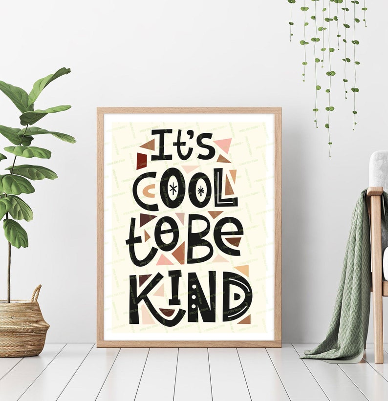 Cool to be Kind Print Kindness Printable Poster Empathy | Etsy
