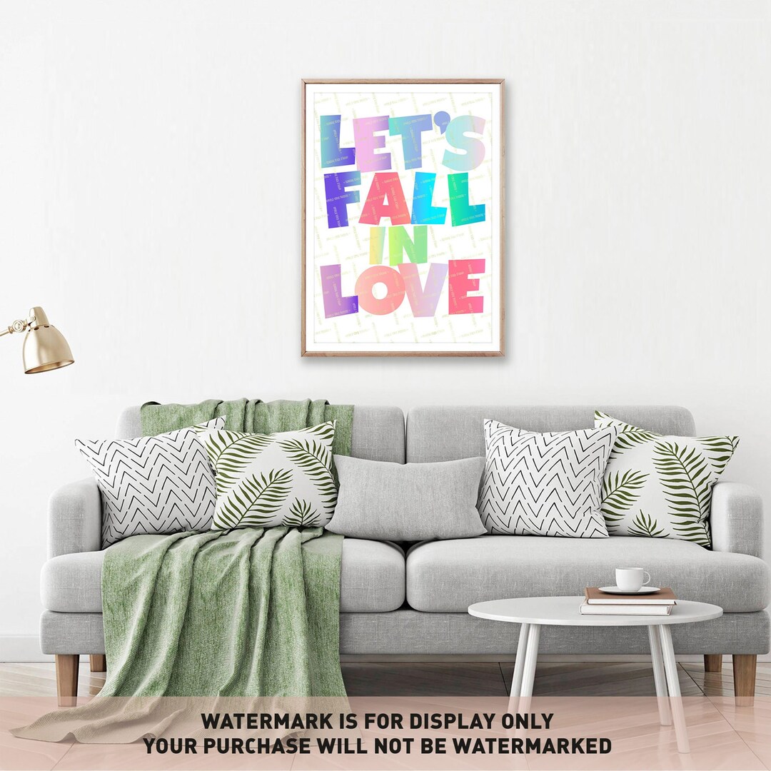 Let's Fall in Love, Valentine Printables, Cute Downloadable Romantic ...