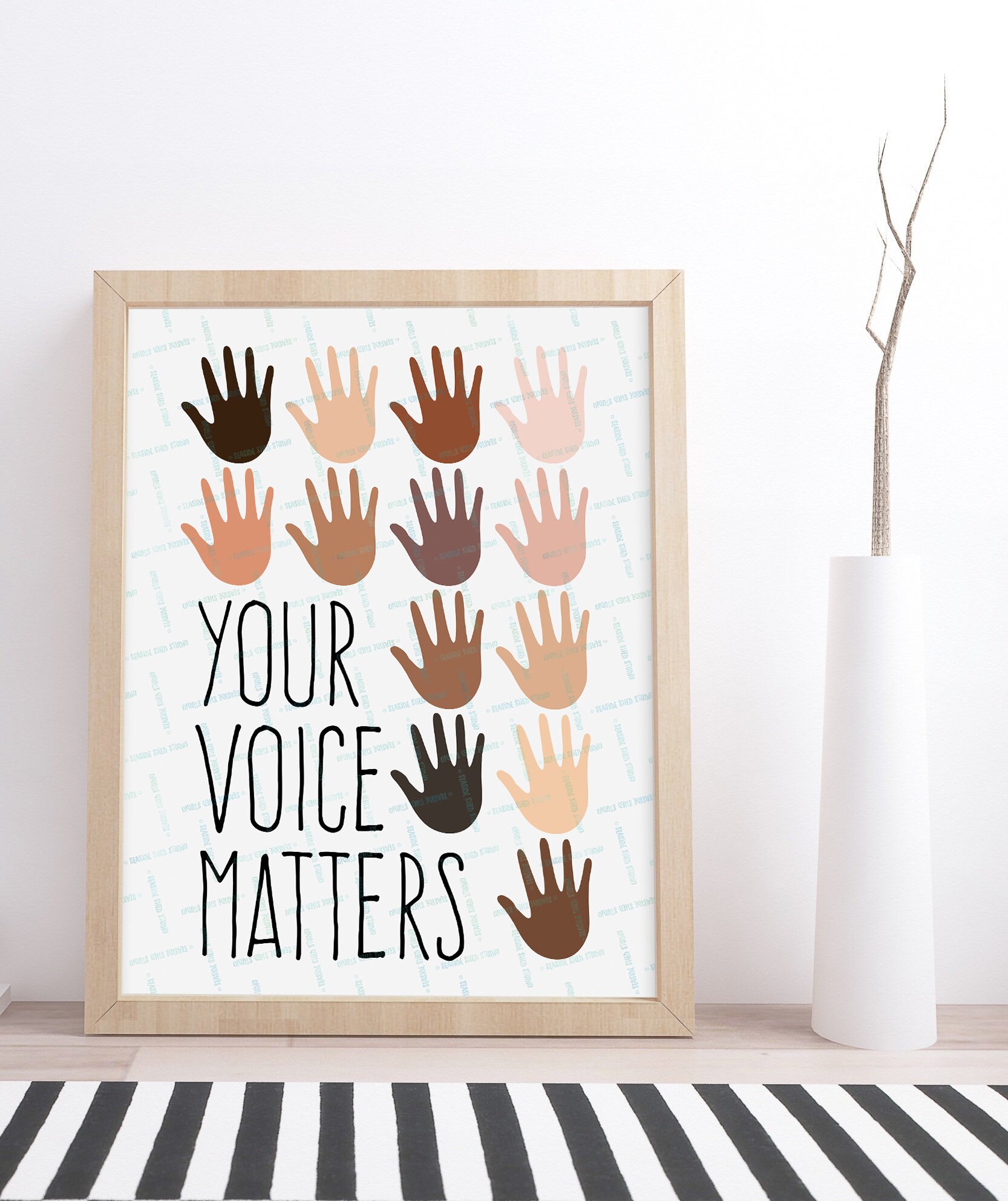 Your Voice Matters Inclusion Political Printable No Racism - Etsy