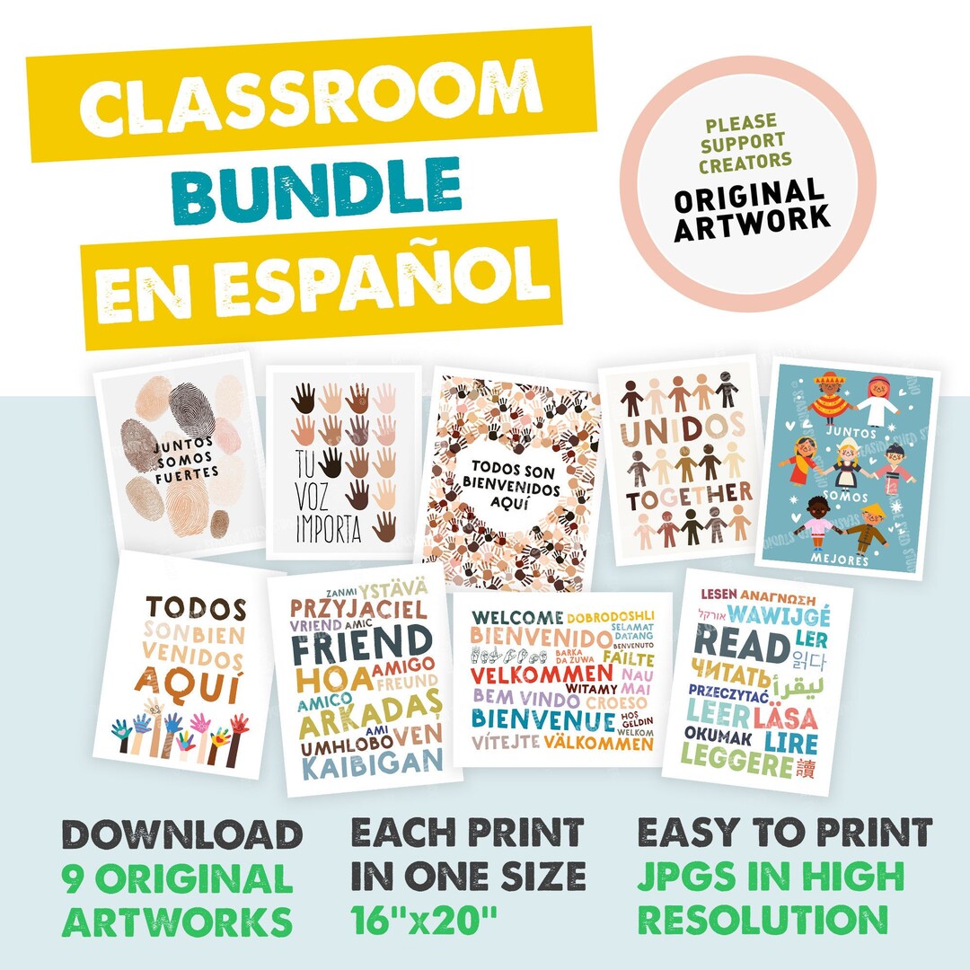 Spanish Classroom Bundle Prints, Pack Spanish School Signs, Classroom ...