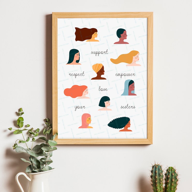 Feminist Print Woman Wall Art Girl Power Empower Printable - Etsy