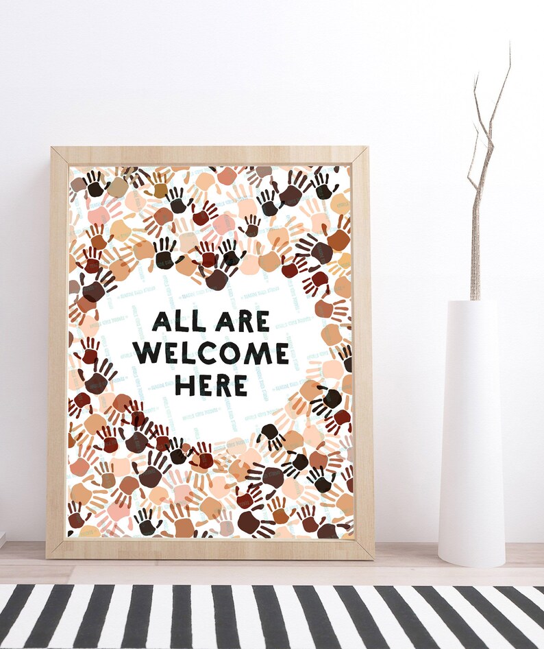 All Are Welcome Diversity Printable Poster Classroom - Etsy Australia
