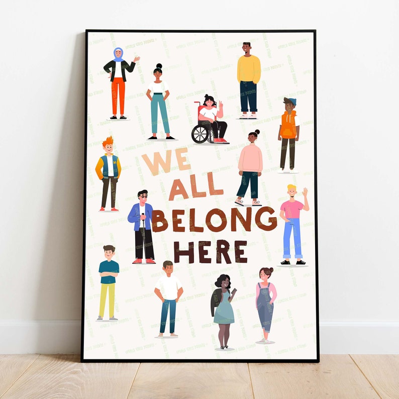 Equality Classroom Poster, Diversity Illustration (digital Download) - Etsy