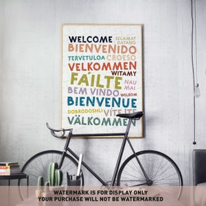 Welcome in Different Languages, Welcome Printable Poster, Fun Colourful ...