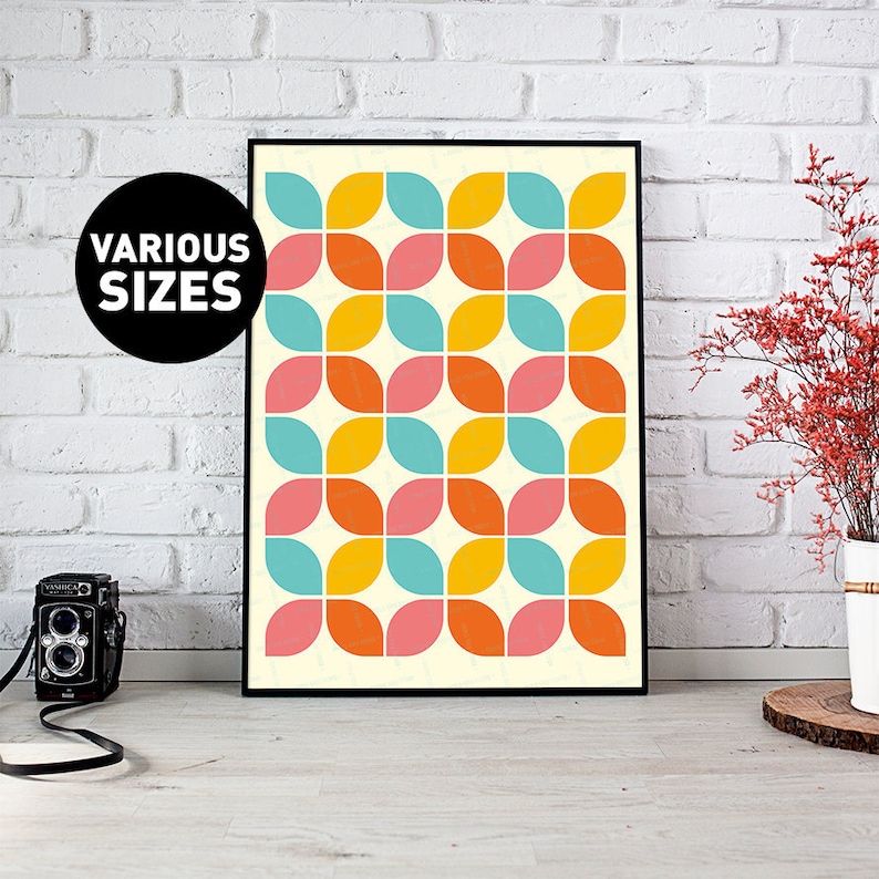 Retro Printable Vintage Style Poster Mid Century Modern - Etsy