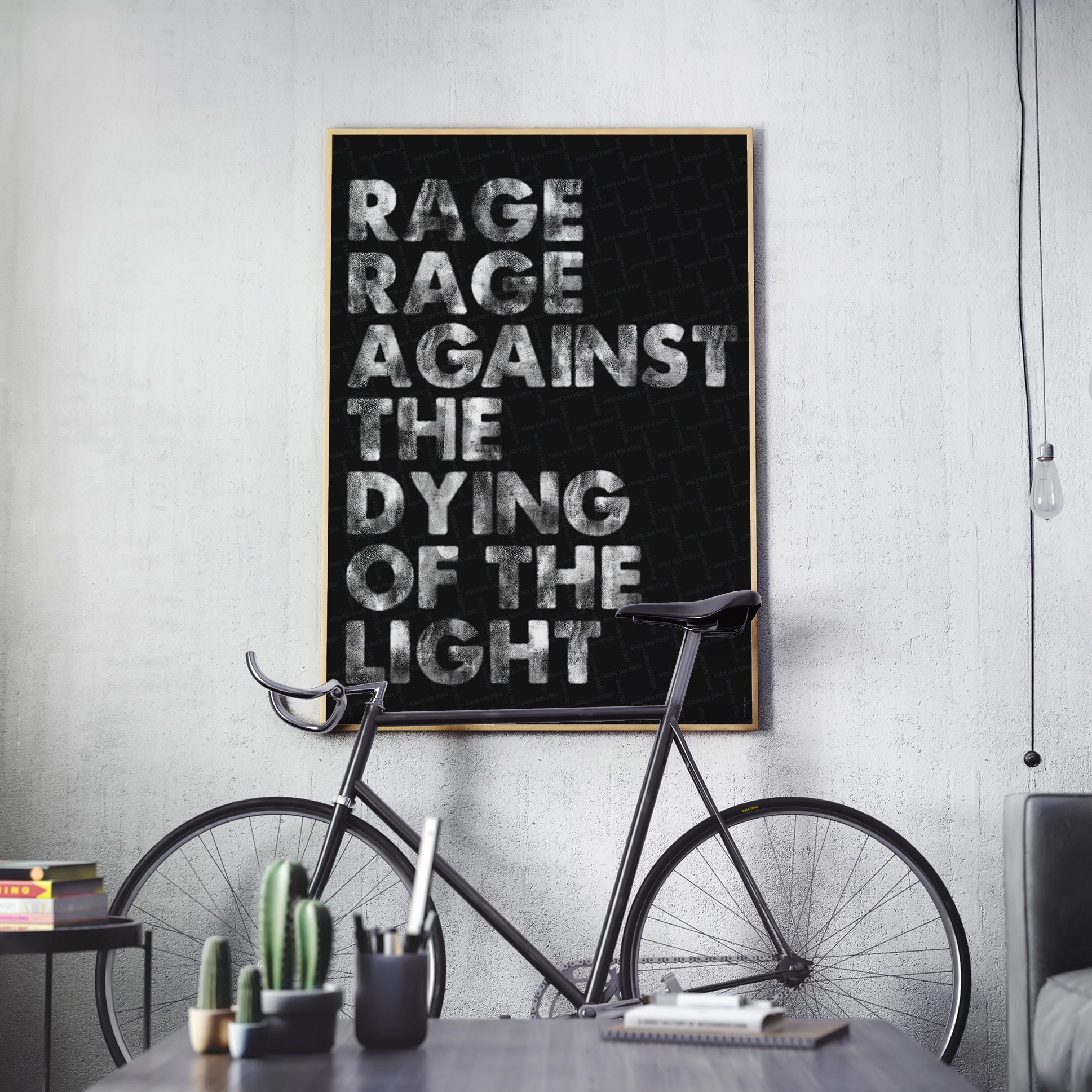 Dylan Thomas Print Poem Wall Decor Literary Gifts | Etsy