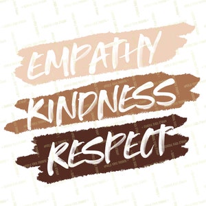 Empathy Kindness Respect Poster: Inspiring Wall Art (digital Download ...