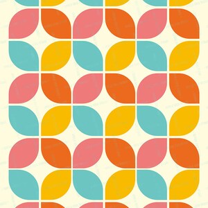 Retro Printable, Vintage Style Poster, Mid Century Modern, Muted Colors ...