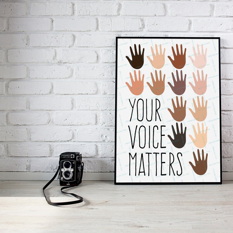 Your Voice Matters Printable Poster: Inclusion & Diversity Art ...