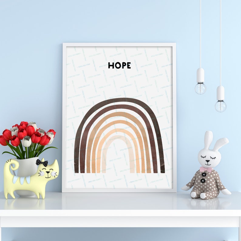 Diversity Rainbow Inclusion Wall Art Skin Tones Poster | Etsy