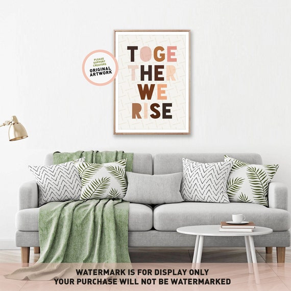 Together We Rise Printable Poster Equality Diversity | Etsy