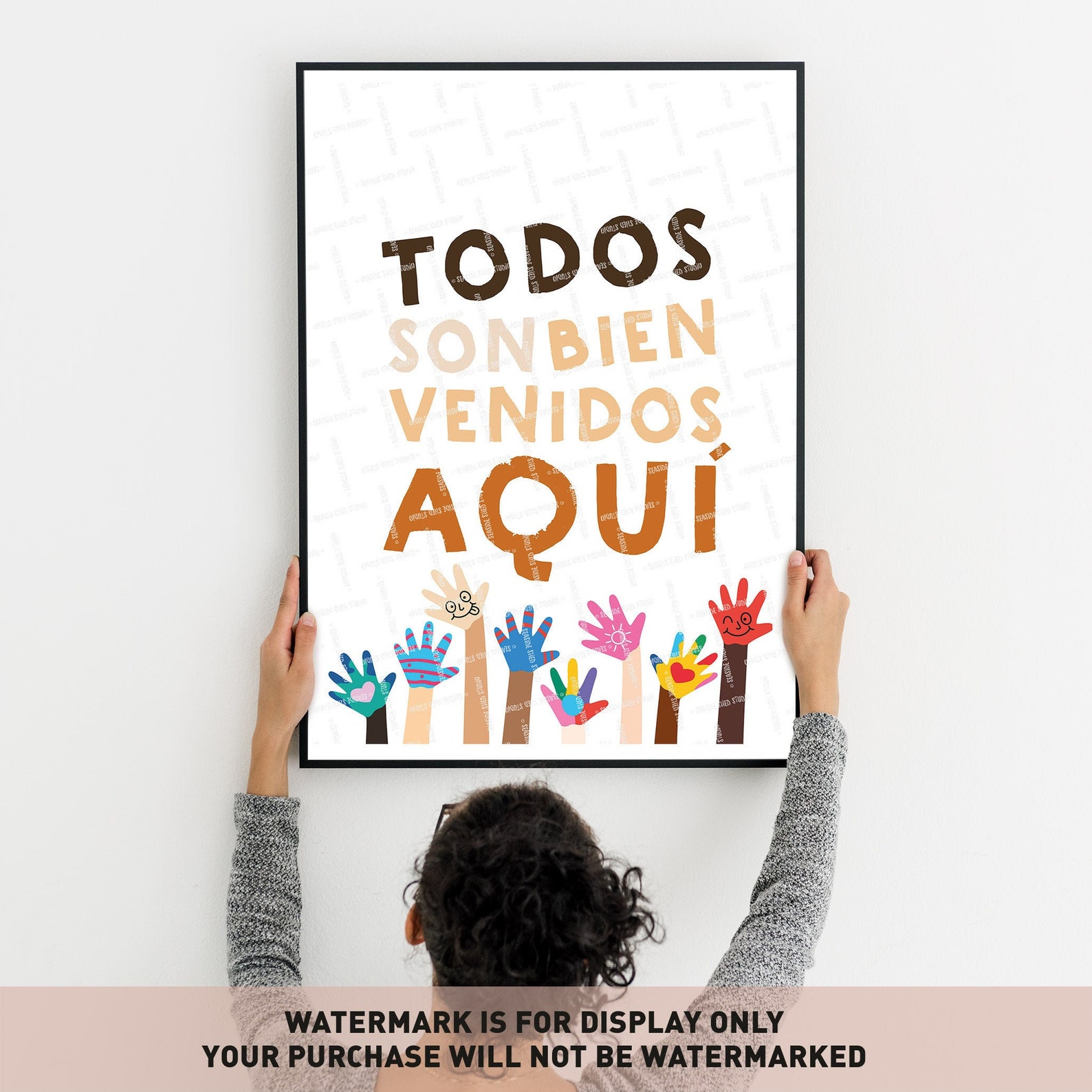 Todos Son Bienvenidos All Are Welcome Diversity Printable | Etsy