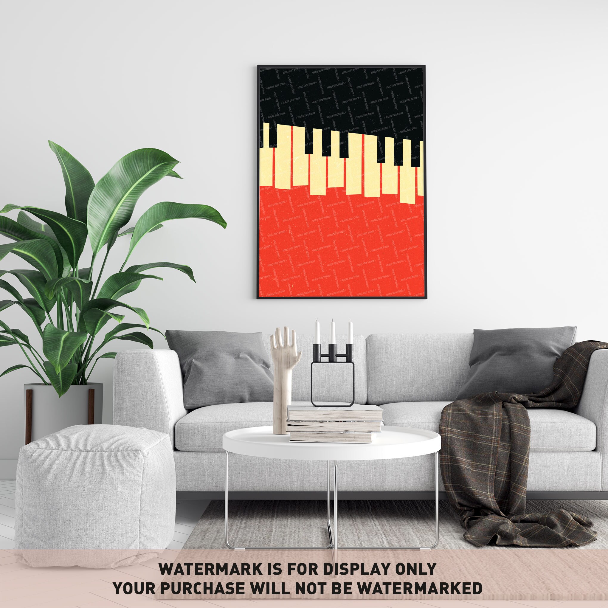 Piano Print Bold Piano Poster Colourful Music Art Printable | Etsy