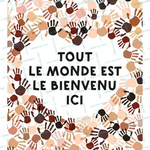 French Classroom Poster: Diversity Printable, All Are Welcome (digital ...