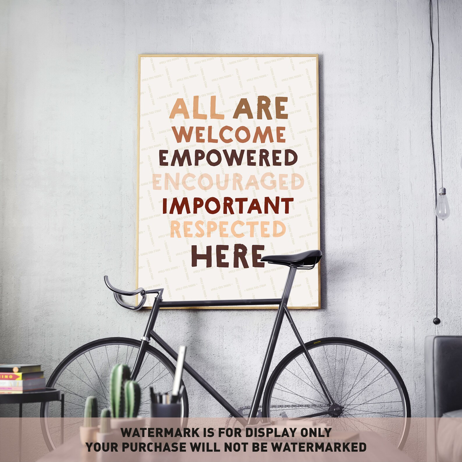 All Are Welcome Here Inclusion Printable Poster Classroom | Etsy