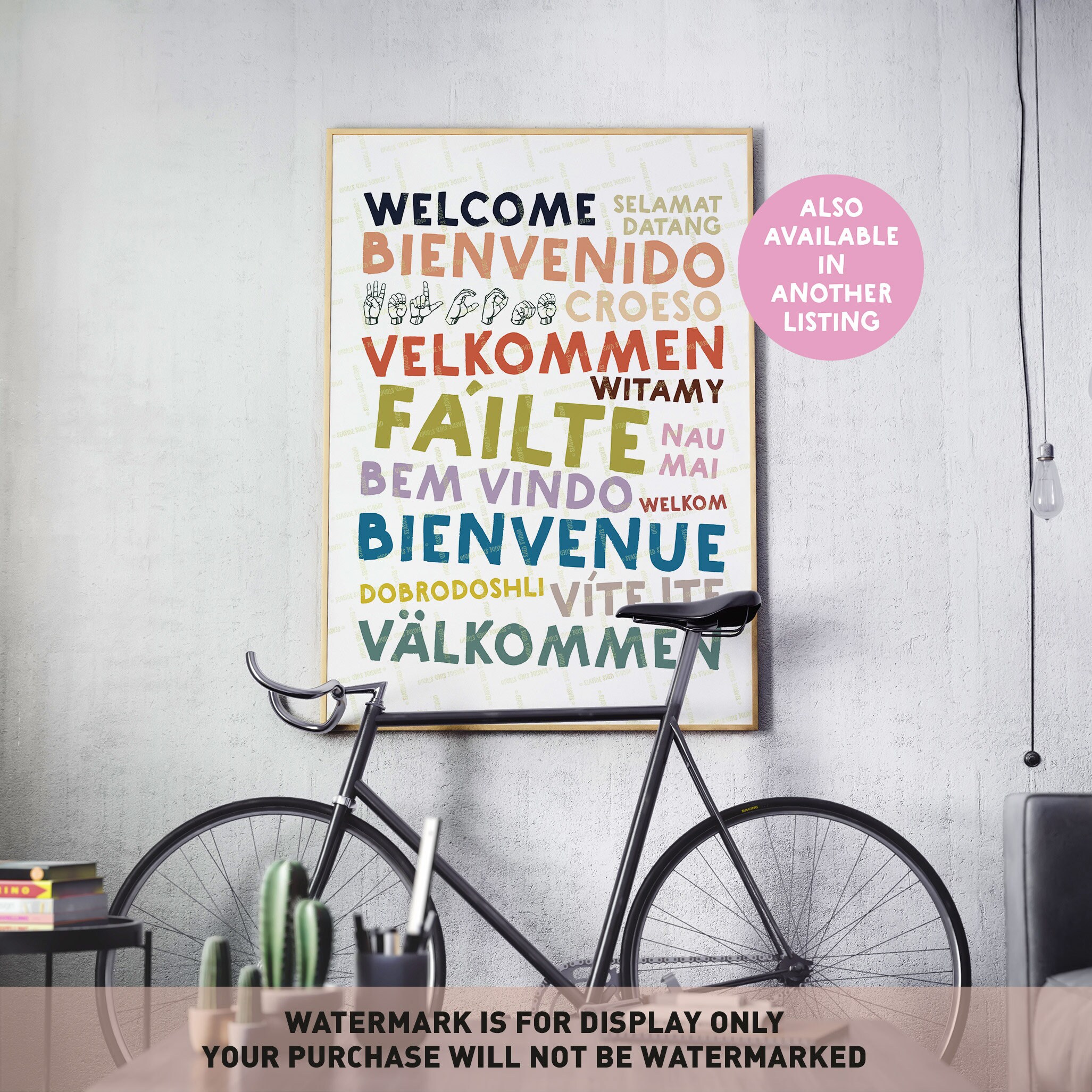 Welcome in World Languages ASL Poster Welcome Printable Fun - Etsy