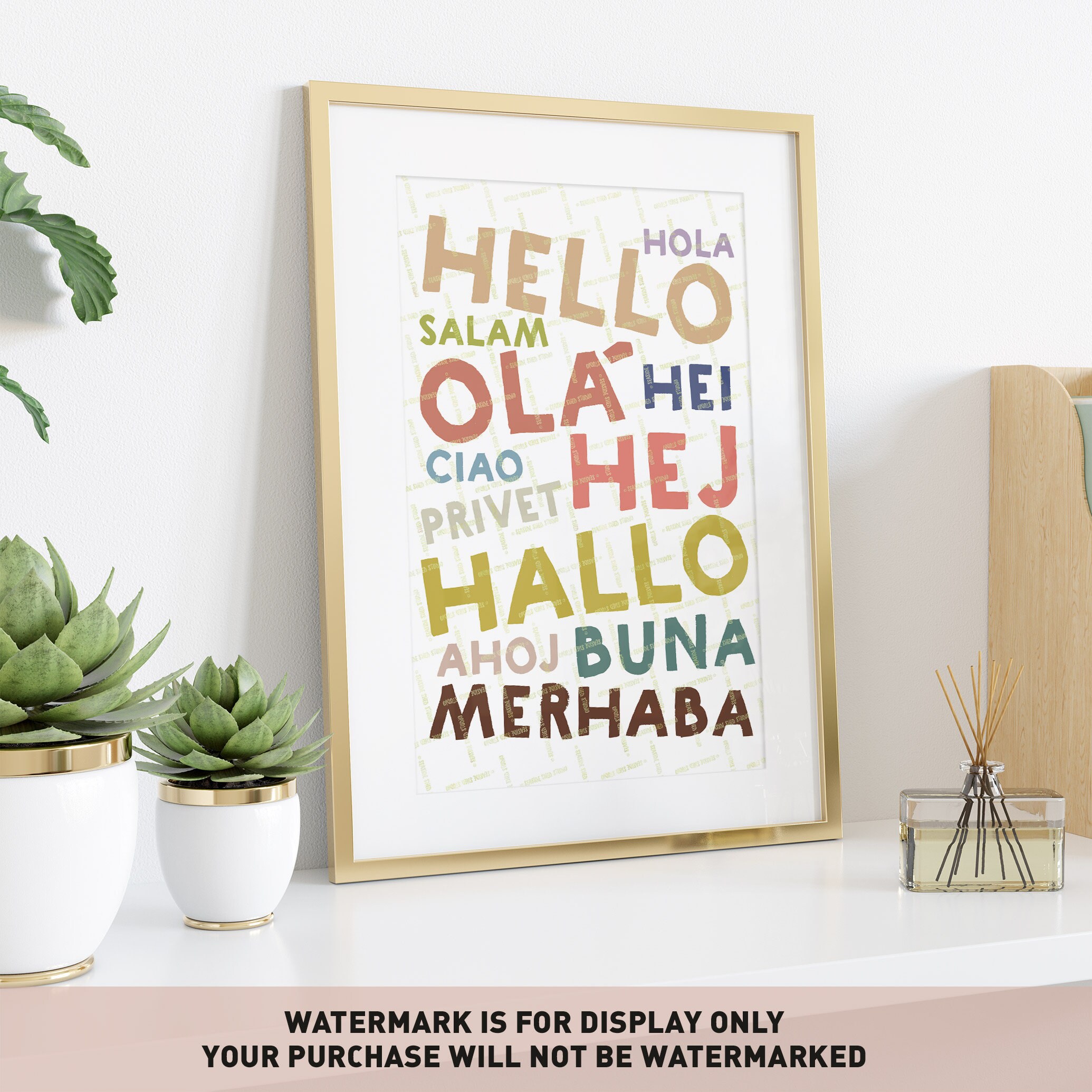 Hello in Different Languages Hello Printable Poster Fun | Etsy