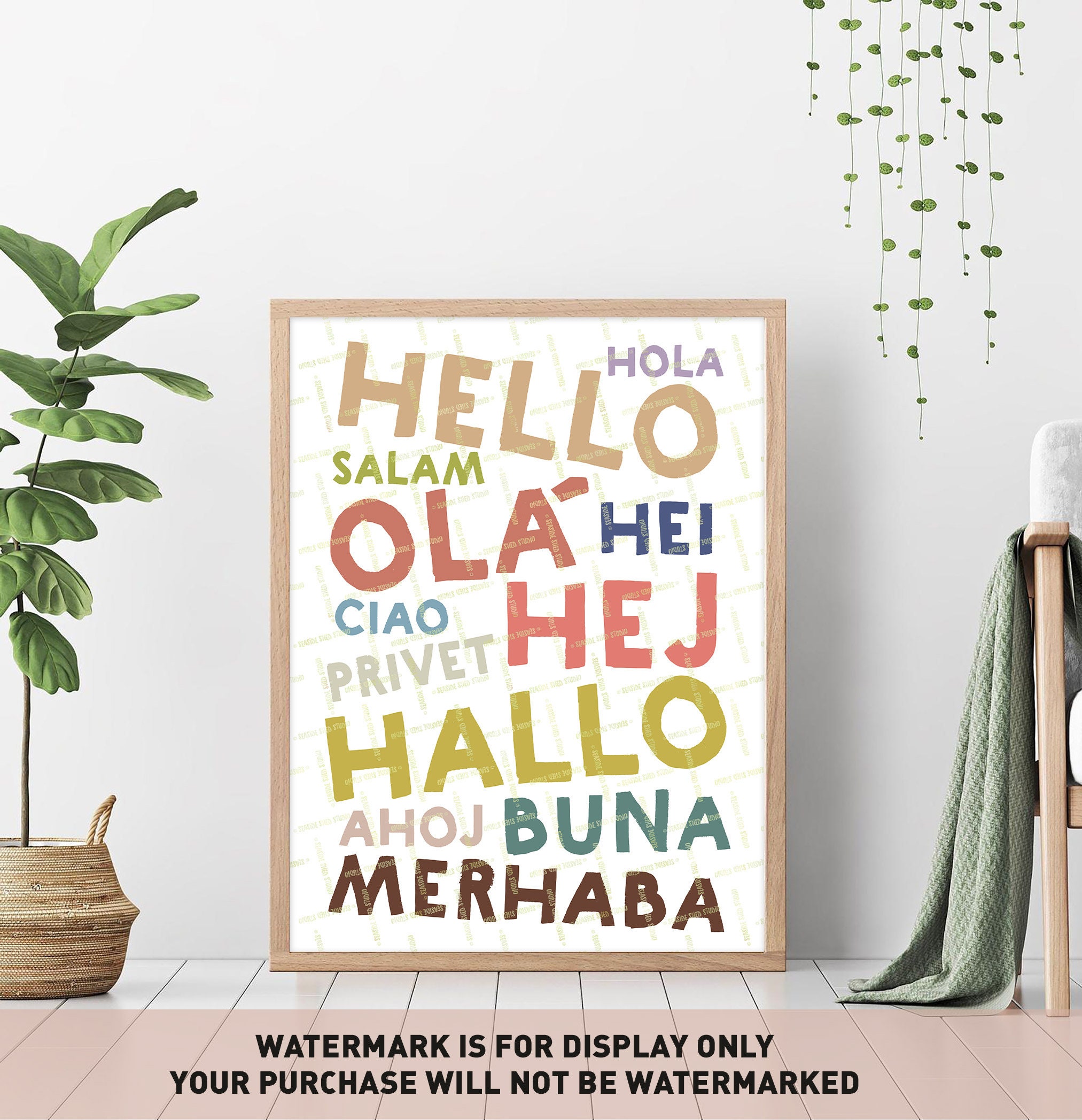 Hello in Different Languages Hello Printable Poster Fun | Etsy
