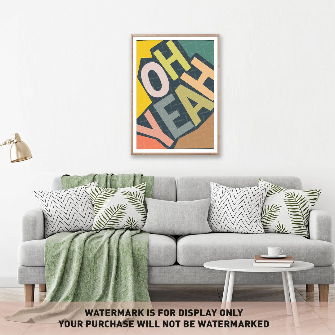 Oh Yeah Print Yeah Printable Type Poster Kids Room Art - Etsy