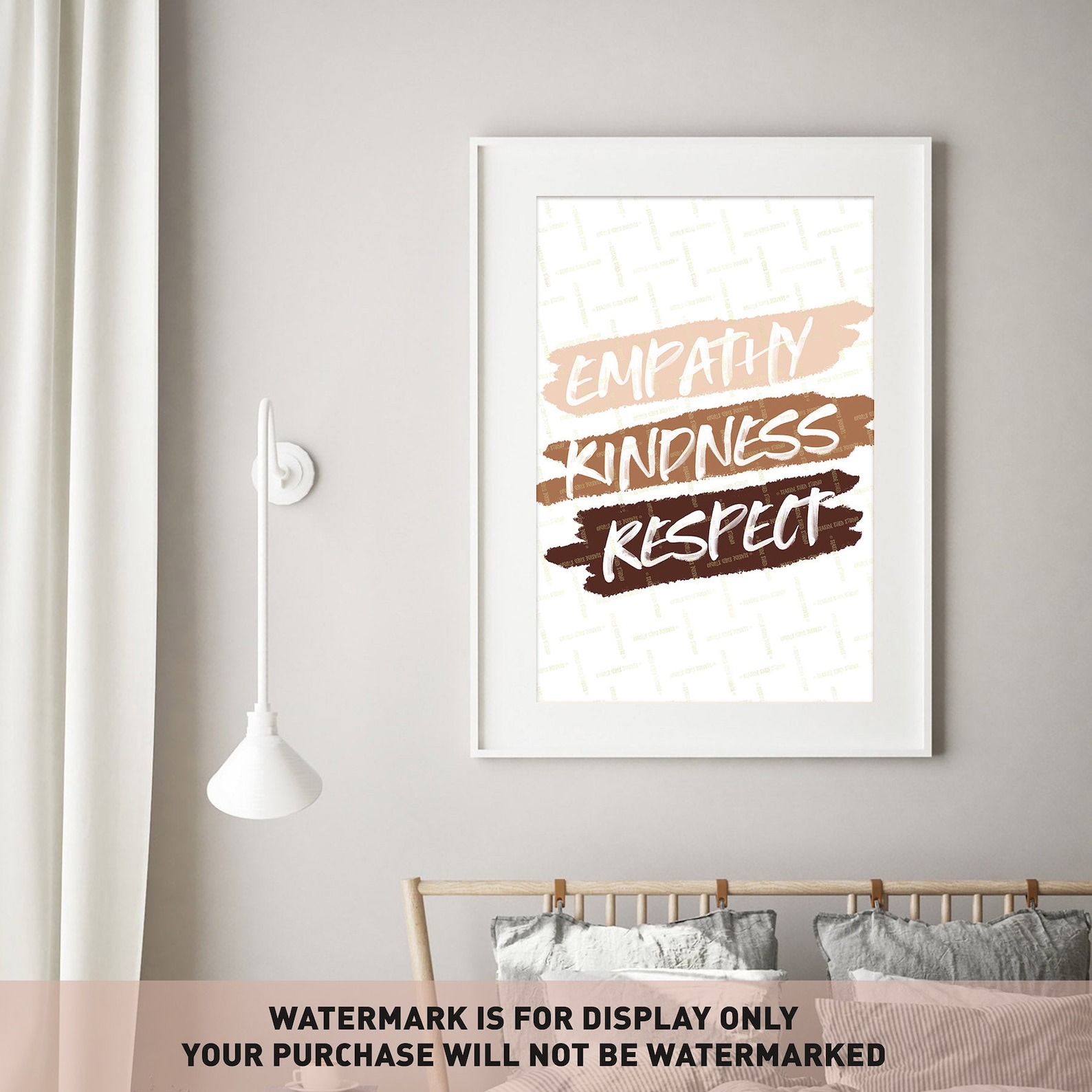 Empathy Kindness Respect Poster: Inspiring Wall Art (digital Download ...