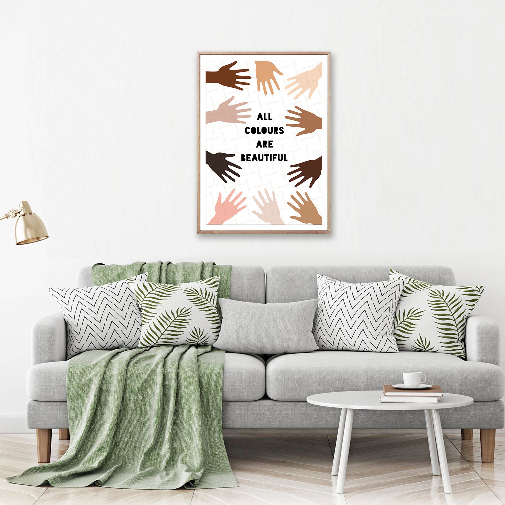 Anti Discrimination Poster No Racism Diverse Humanity Hands | Etsy UK