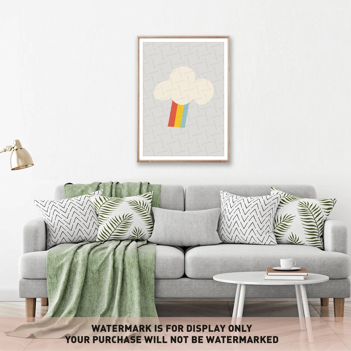 Rainbow Printable Cloud Rainbow Poster Nursery Art Cute - Etsy