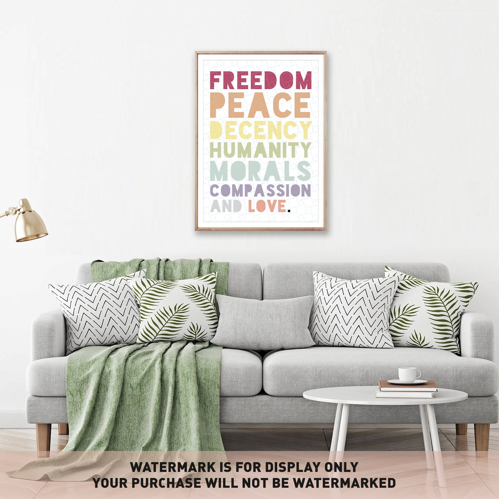 Human Values Poster Morals Printable Peace Decency Love - Etsy UK