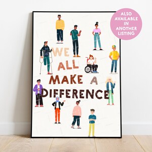 We All Belong Print, Classroom Equality Poster, Educational Printable ...