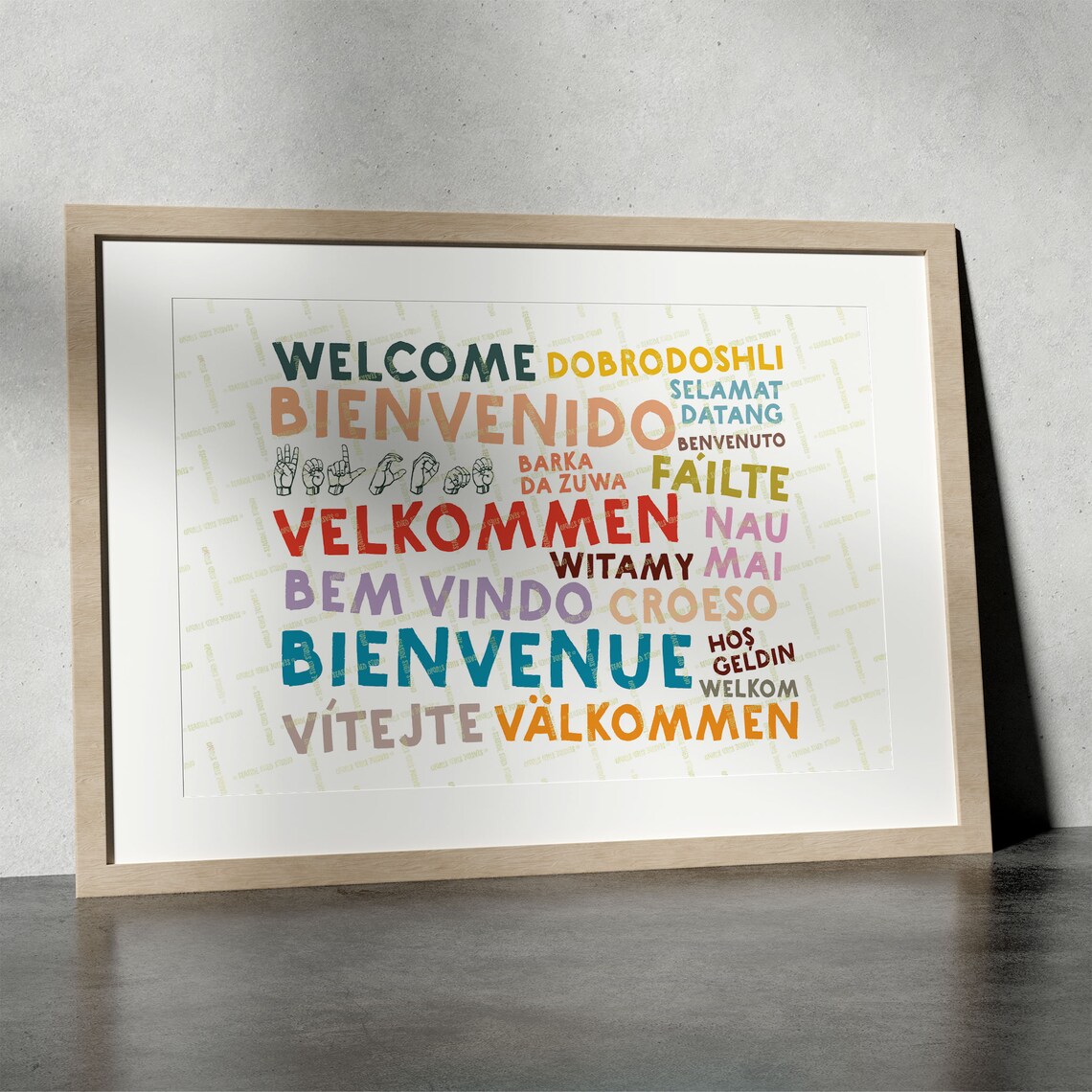Welcome in World Languages ASL Poster Welcome Printable Fun - Etsy