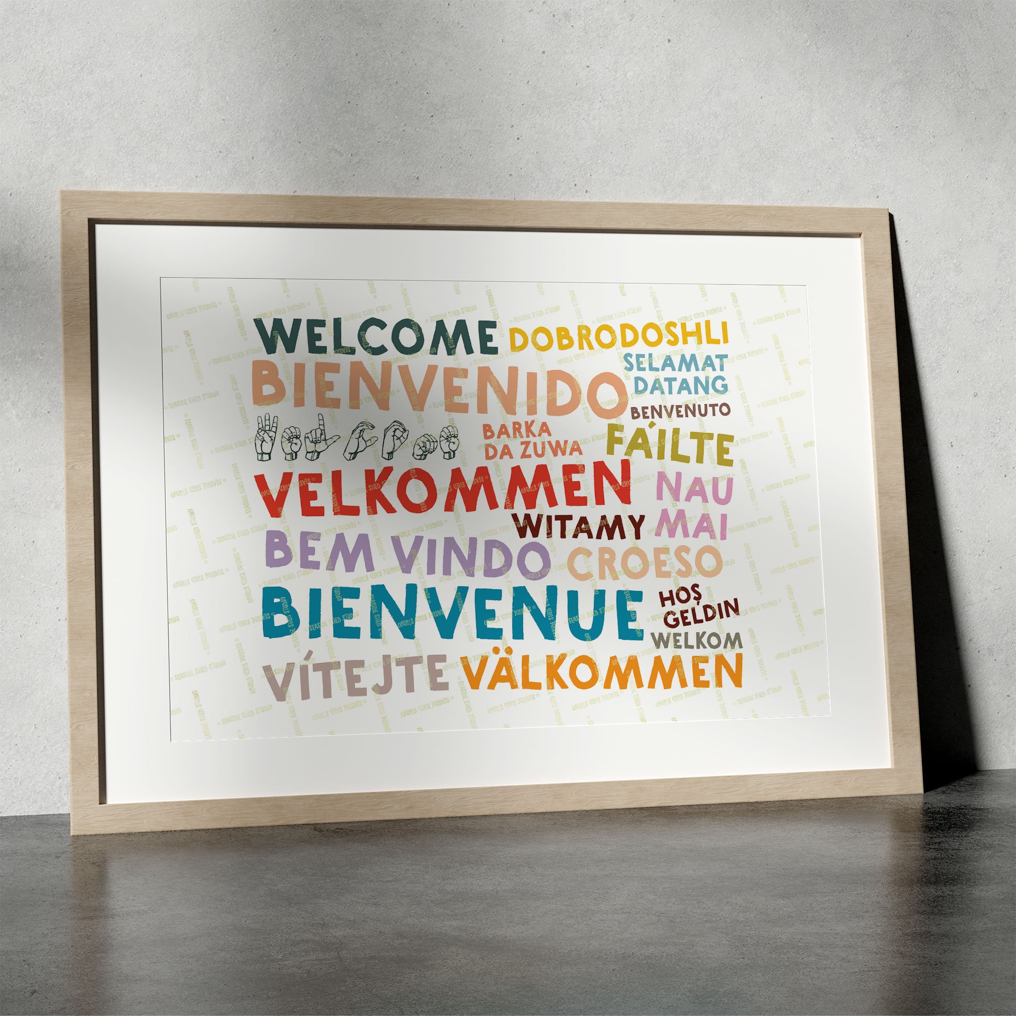 Welcome in World Languages ASL Poster Welcome Printable Fun - Etsy