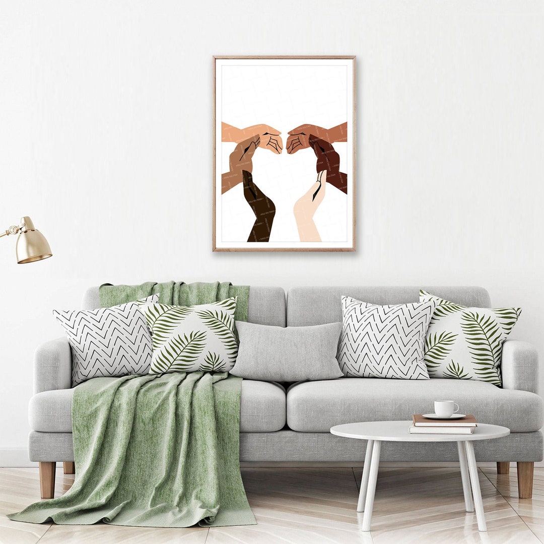 End Racism Print, Diversity Wall Art, Racial Equality, Inclusion Prints ...