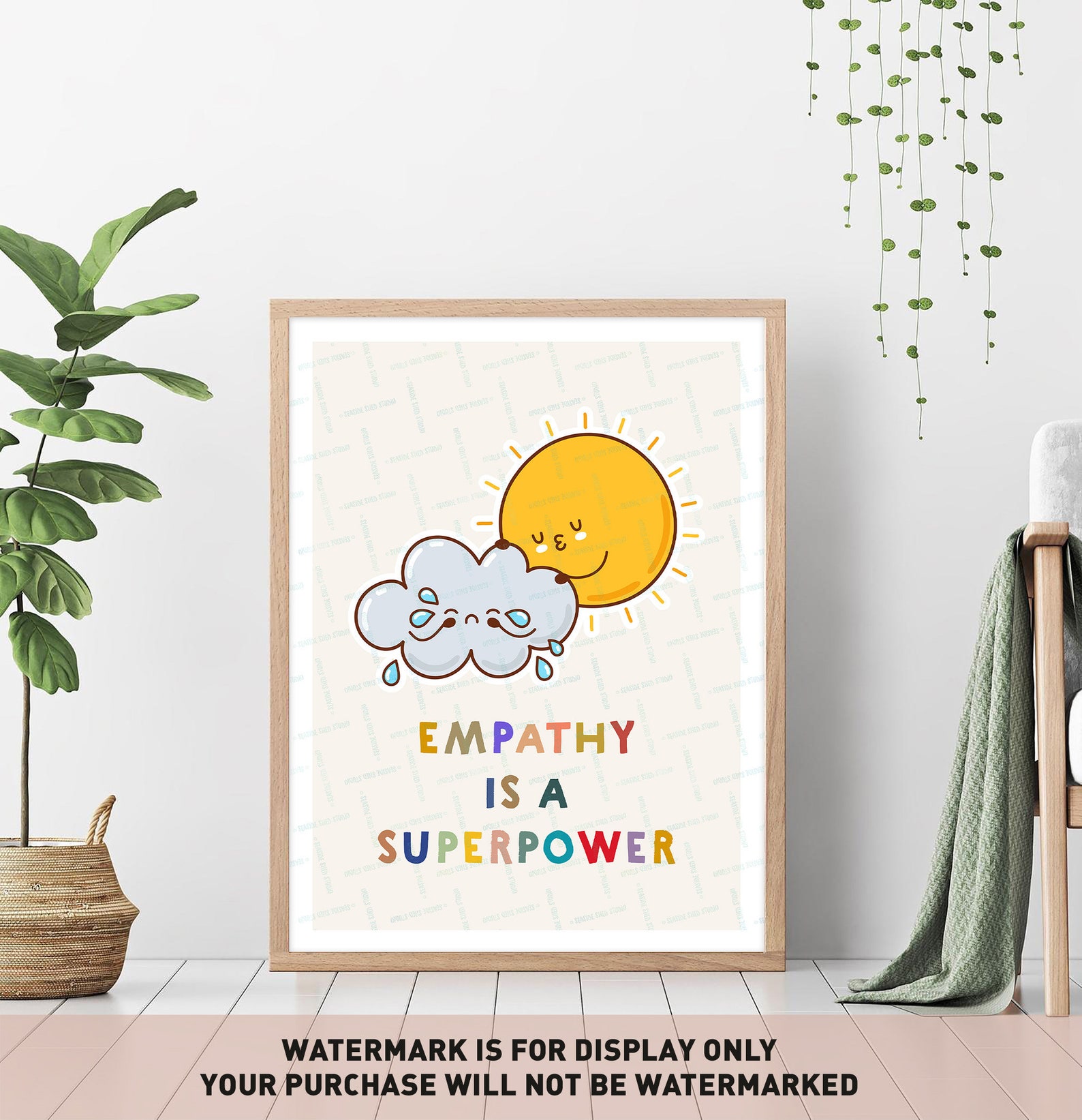 Empathy Printable Nursery Poster with Message Empathy is a | Etsy